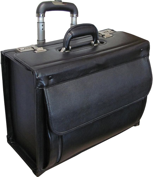 Edmond Leather Catalog Case on Wheels