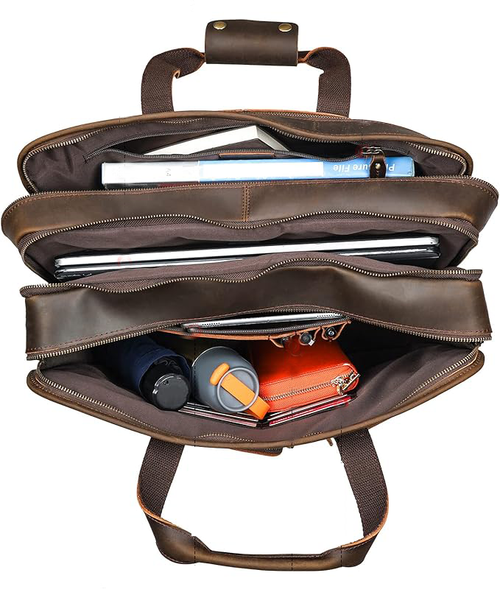 Pratt Leather Extra Large 18.5" Briefcase