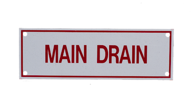 MAIN DRAIN SIGN