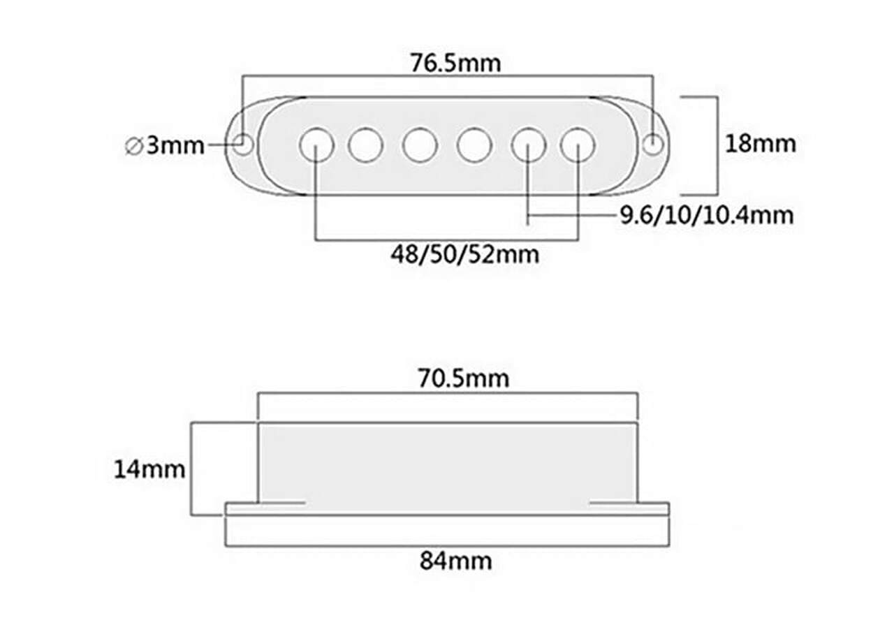 (3) Gold Strat Pickup Covers 48mm