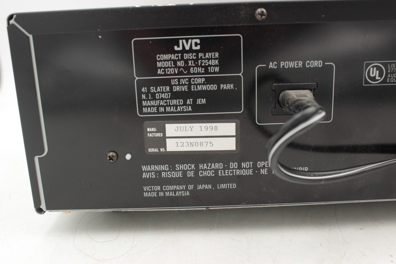 JVC XL-F254BK 5 Disc CD Changer - Compulink - tested, working