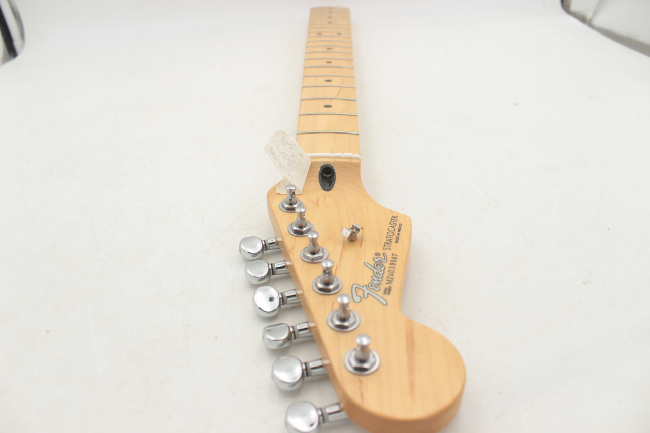 Fender MIM Strat Reverse Headstock Maple Neck w/ Tuners - broken truss rod