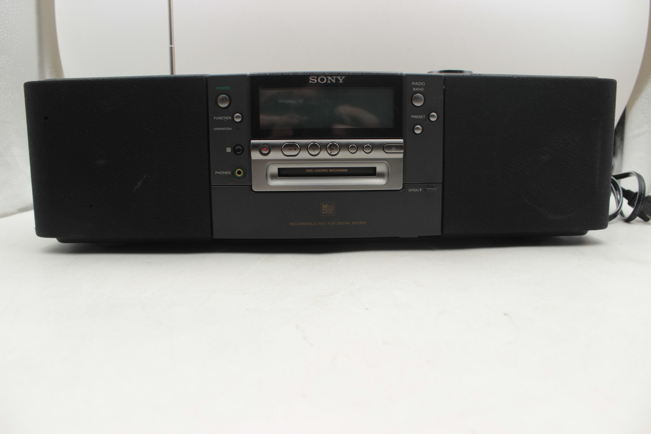 Sony ZS-M1 MiniDisc Boom Box - works, but dead display