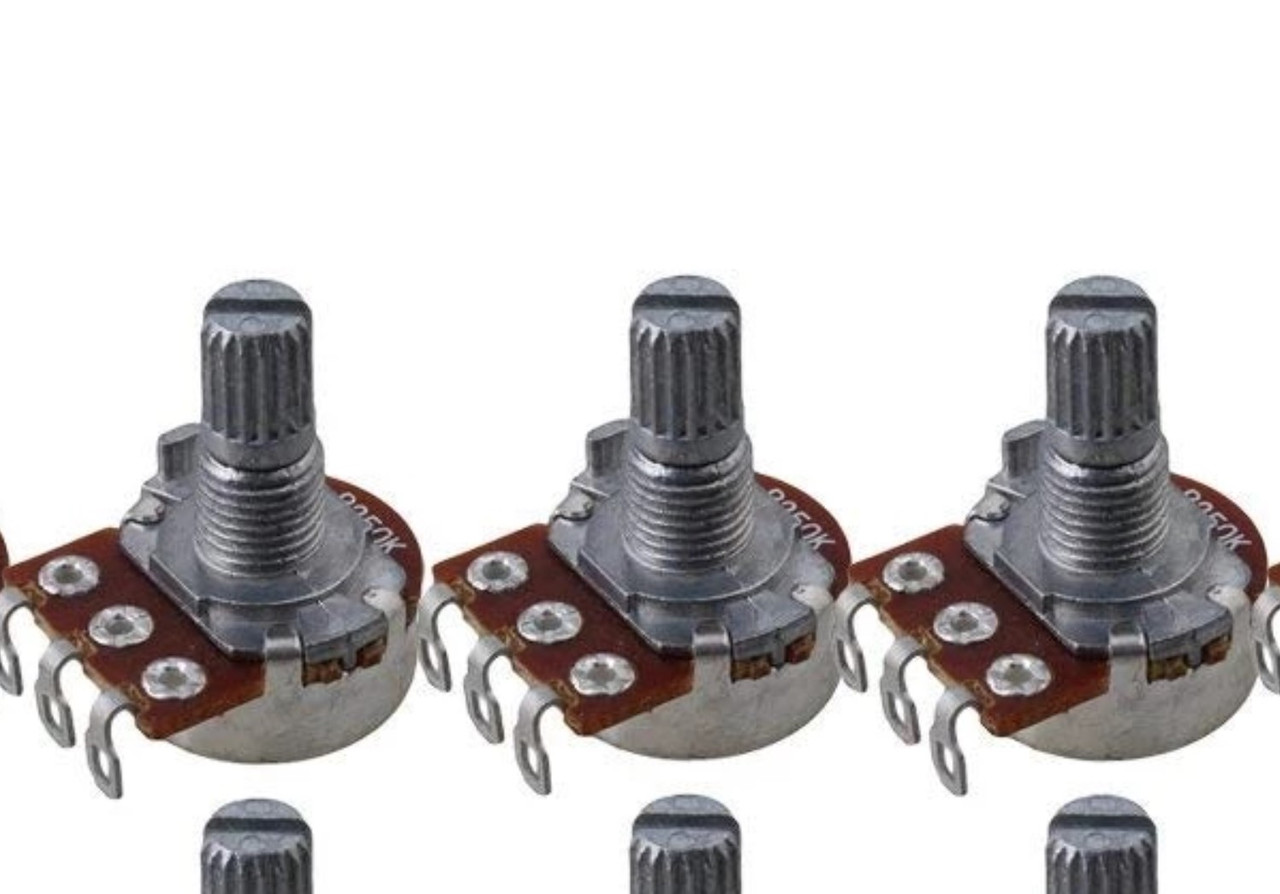 (3) A250k Audio Strat / LP Small Tone Pot 15mm Shaft Length for Guitar