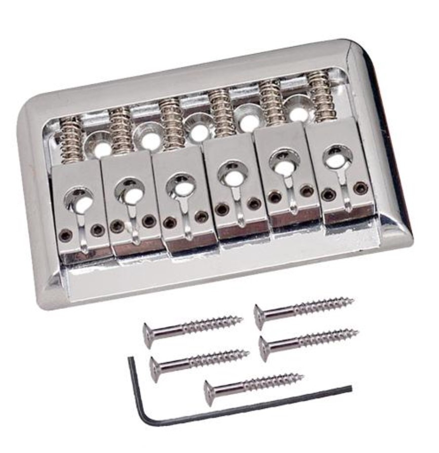 Chrome High Mass Stop Tail Top Mount, Top Load Guitar Bridge