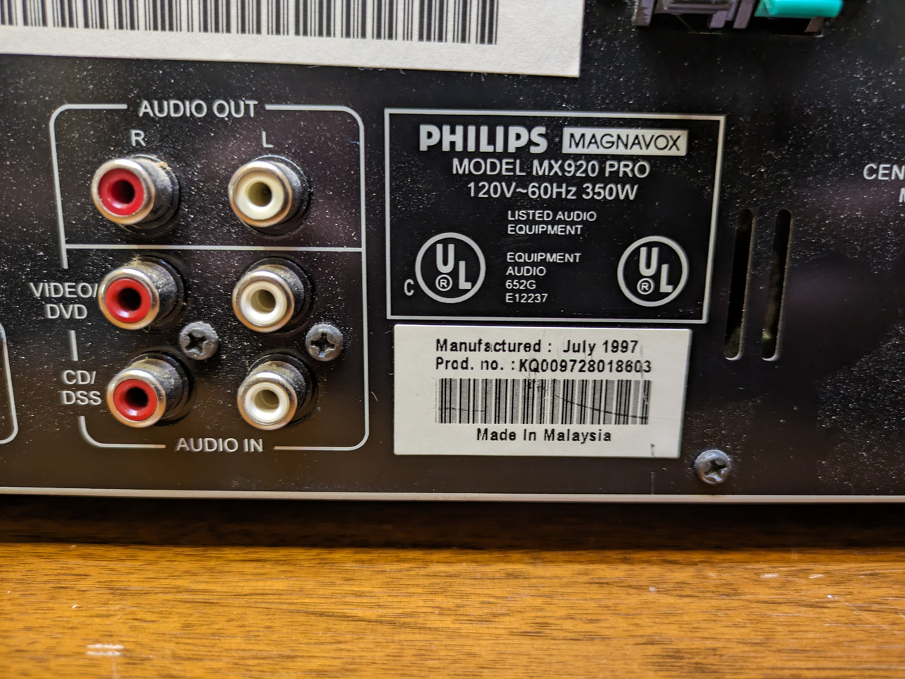 1987 Philips Magnavox MX920P Pro Digital Stereo Receiver Amp w/ remote ...