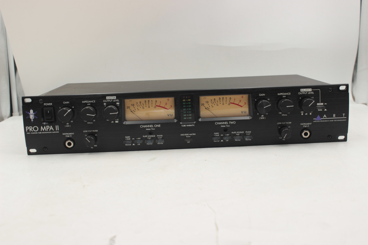 ART Pro MPA II 2-channel Rack Mount Tube Microphone Preamp