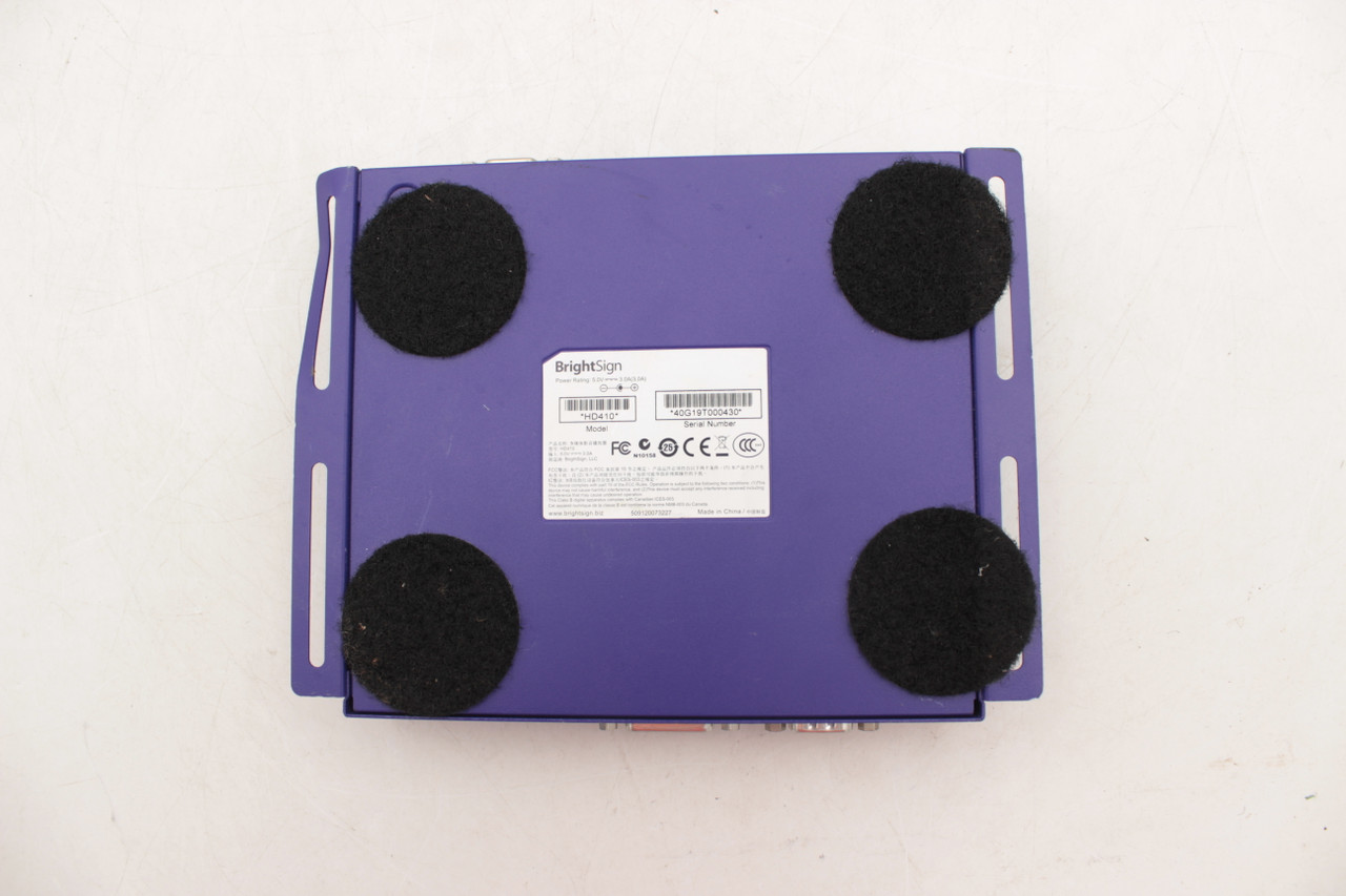 BRIGHTSIGN HD410 MEDIA PLAYER, 5V 3A. Works! No Power Cord
