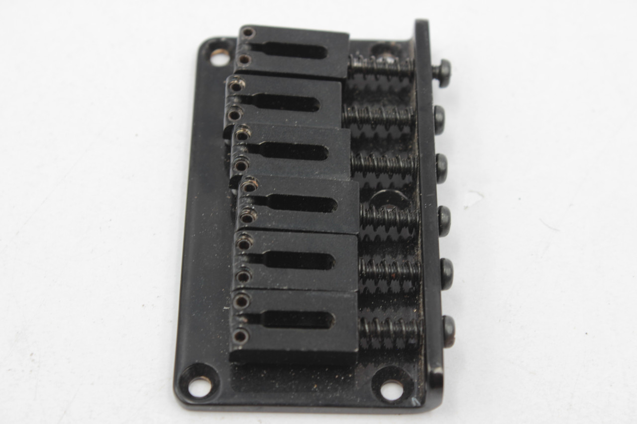 Black Hard Tail Strat Style String-through-body Bridge w/ screws