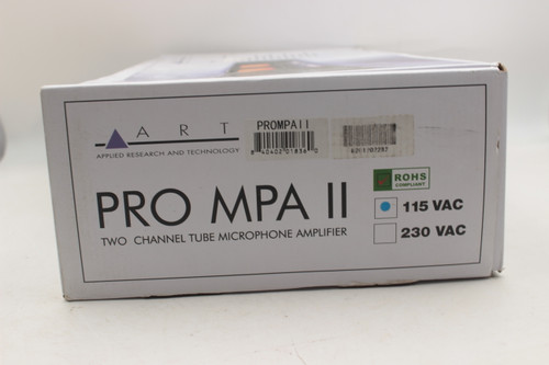 ART Pro MPA II 2-channel Rack Mount Tube Microphone Preamp