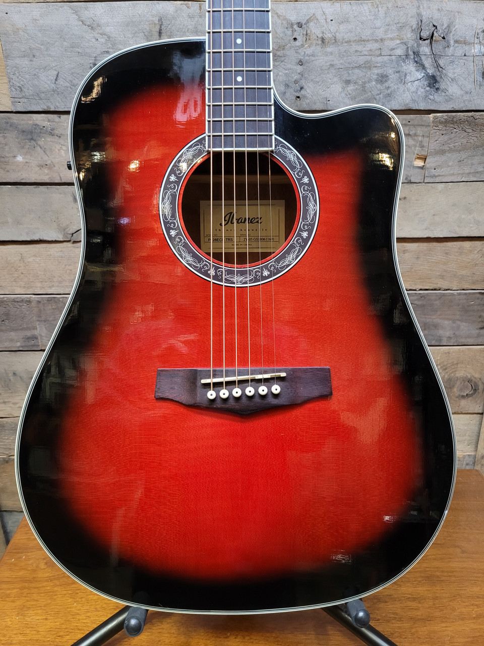Ibanez PF28ECE Performance Acoustic / Electric Red Burst Guitar