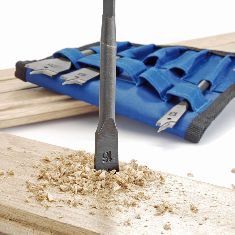 5 Piece Flat Wood Bit Set - Wardsflex