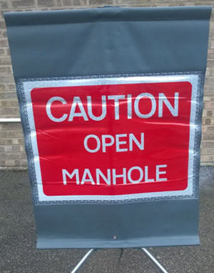 Caution Open Manhole Sign - Wardsflex