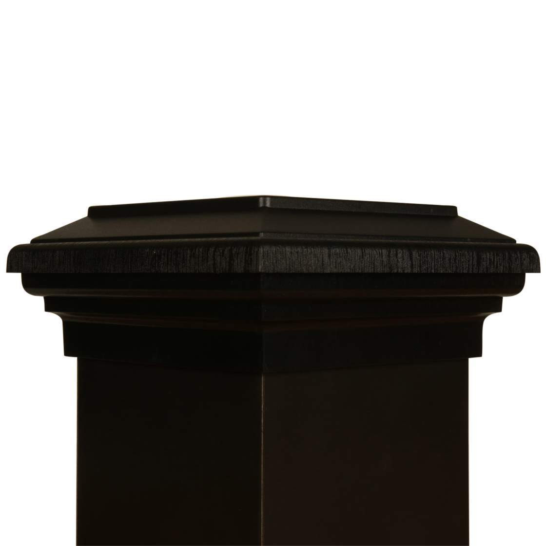 6x6 Newel Post Cap │ Black Flat Top │Deck Post Caps