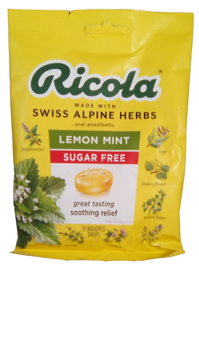Cough Drops, Lemon Mint, Sugar Free, 19 Wrapped Drops - Pastillas para ...