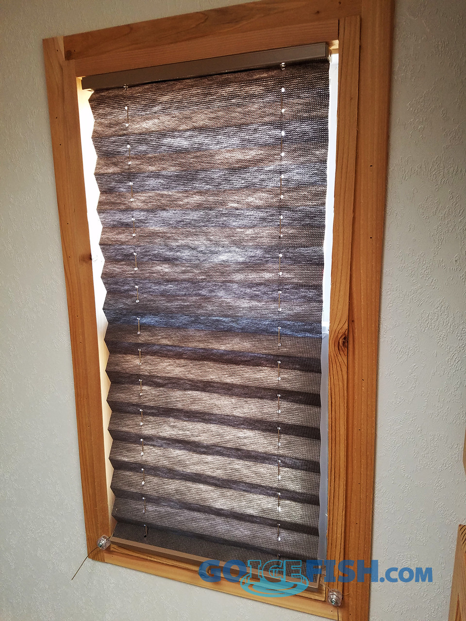 Blinds Ice Castle 14x27 Window BROWN 12.5x25 - GoIceFish
