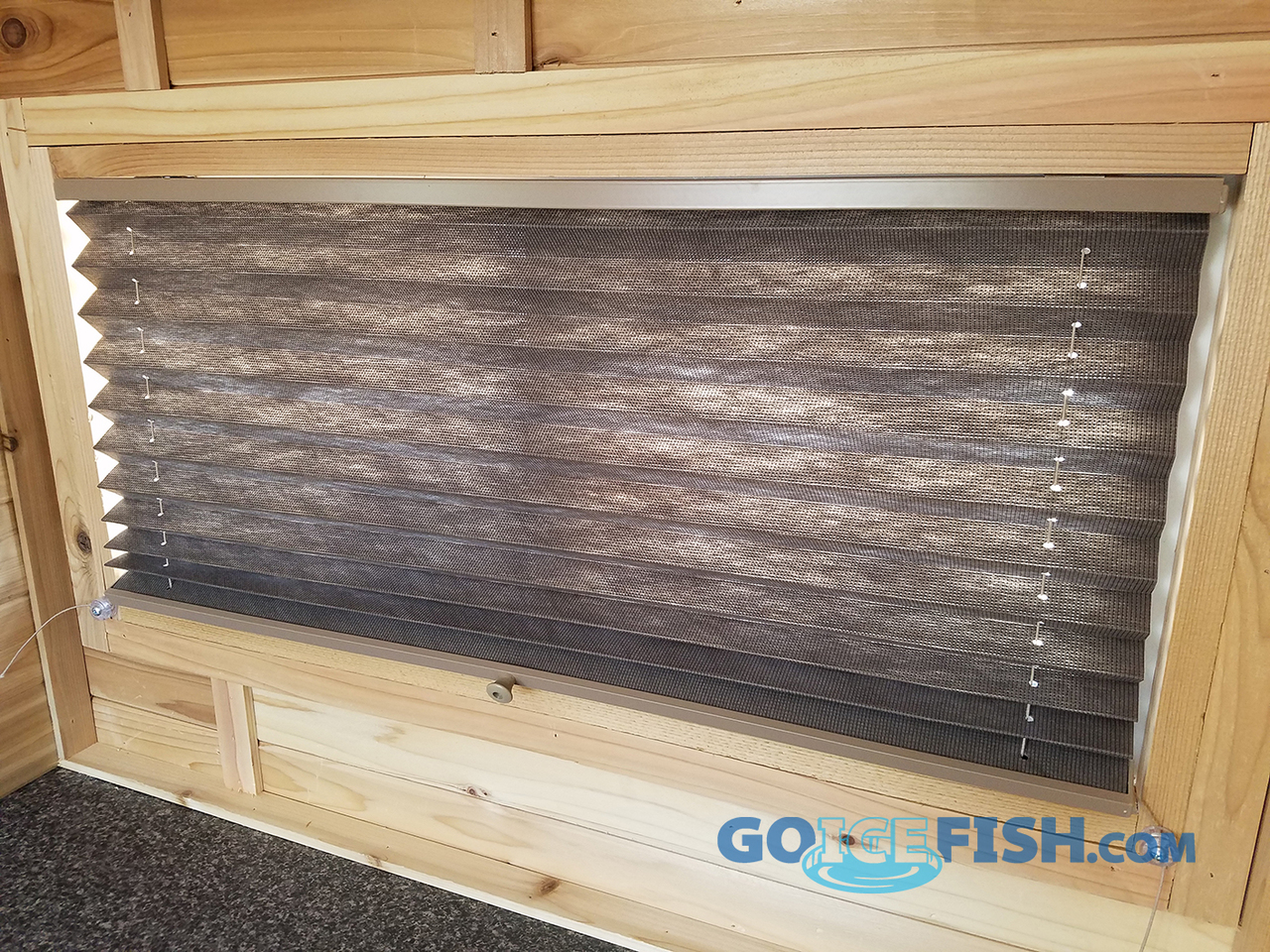 Blinds Ice Castle 30x14 Window BROWN 28.25x13 - GoIceFish