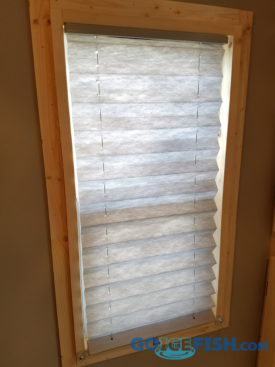Blinds Ice Castle 14x27 Window GRAY 12.5x25 - GoIceFish