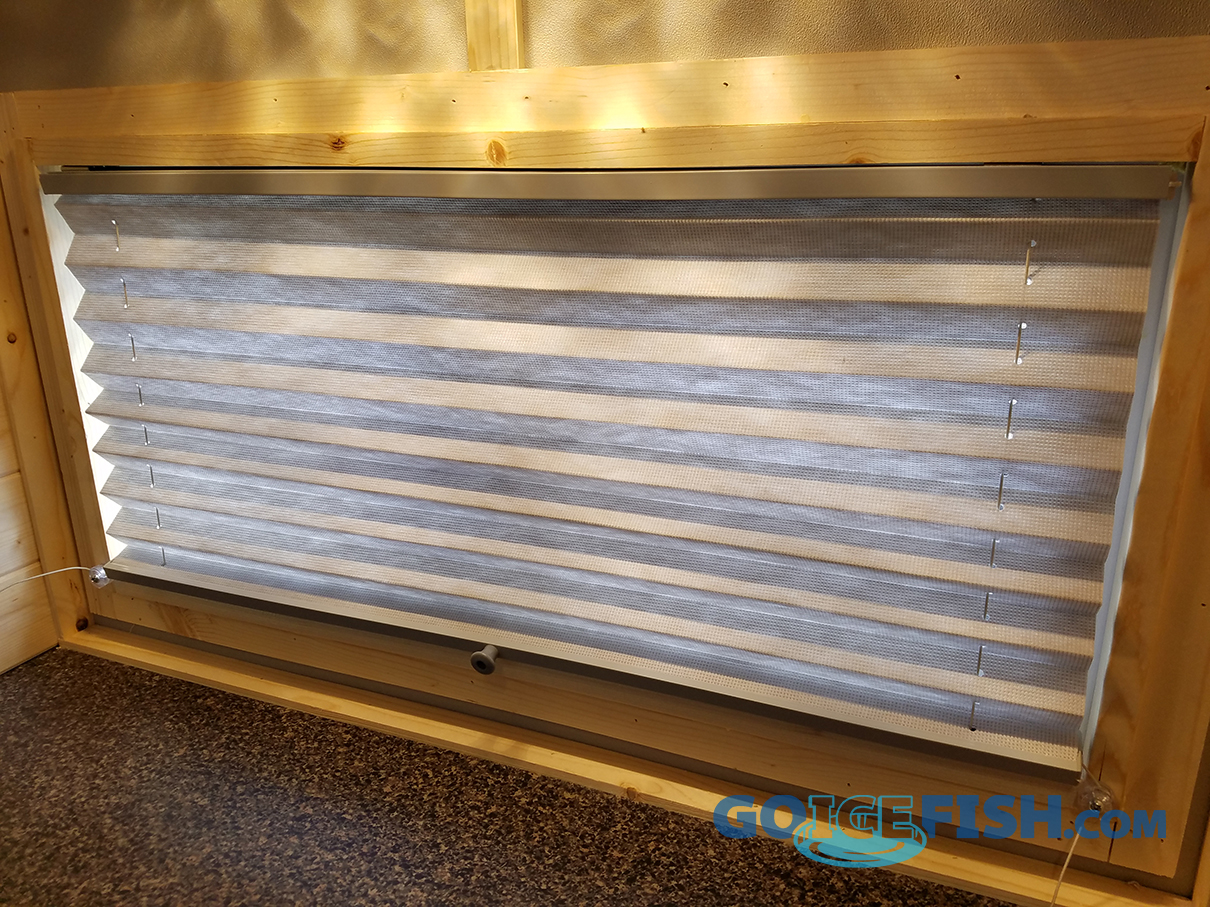Blinds Ice Castle 30x14 Window GRAY 28.25x13 - GoIceFish