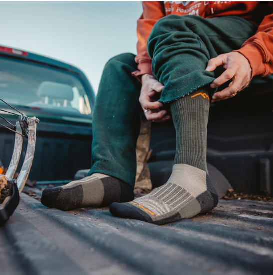 Darn Tough 2100 Men's Boot Lightweight Hunting Sock, Forest - GoIceFish