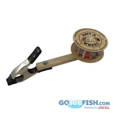 Productive 103 Wood Rattle Reel with Clamp - GoIceFish