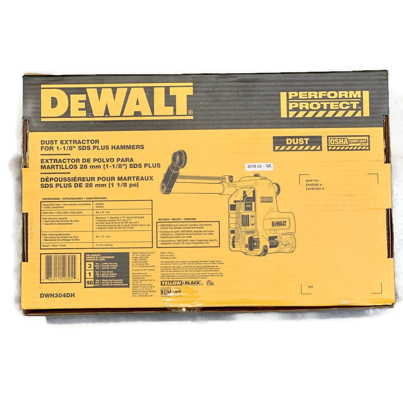 DEWALT DWH304DH (New-Other) Onboard Dust Extractor for 1-1/8-inch SDS ...