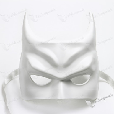 Batman Half Face Masquerade Mask White