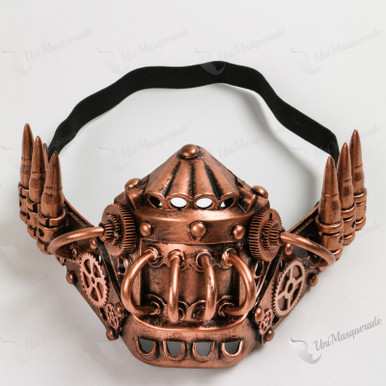 Steampunk Half Lower Jaw Mask - Bronze Copper - Unimasquerade