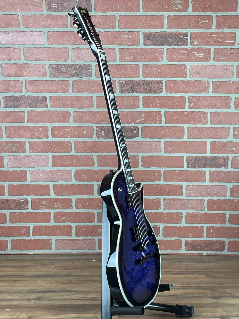 ESP E-II Eclipse QM Reindeer Blue Electric Guitar (w/ ESP Hardcase) at ...