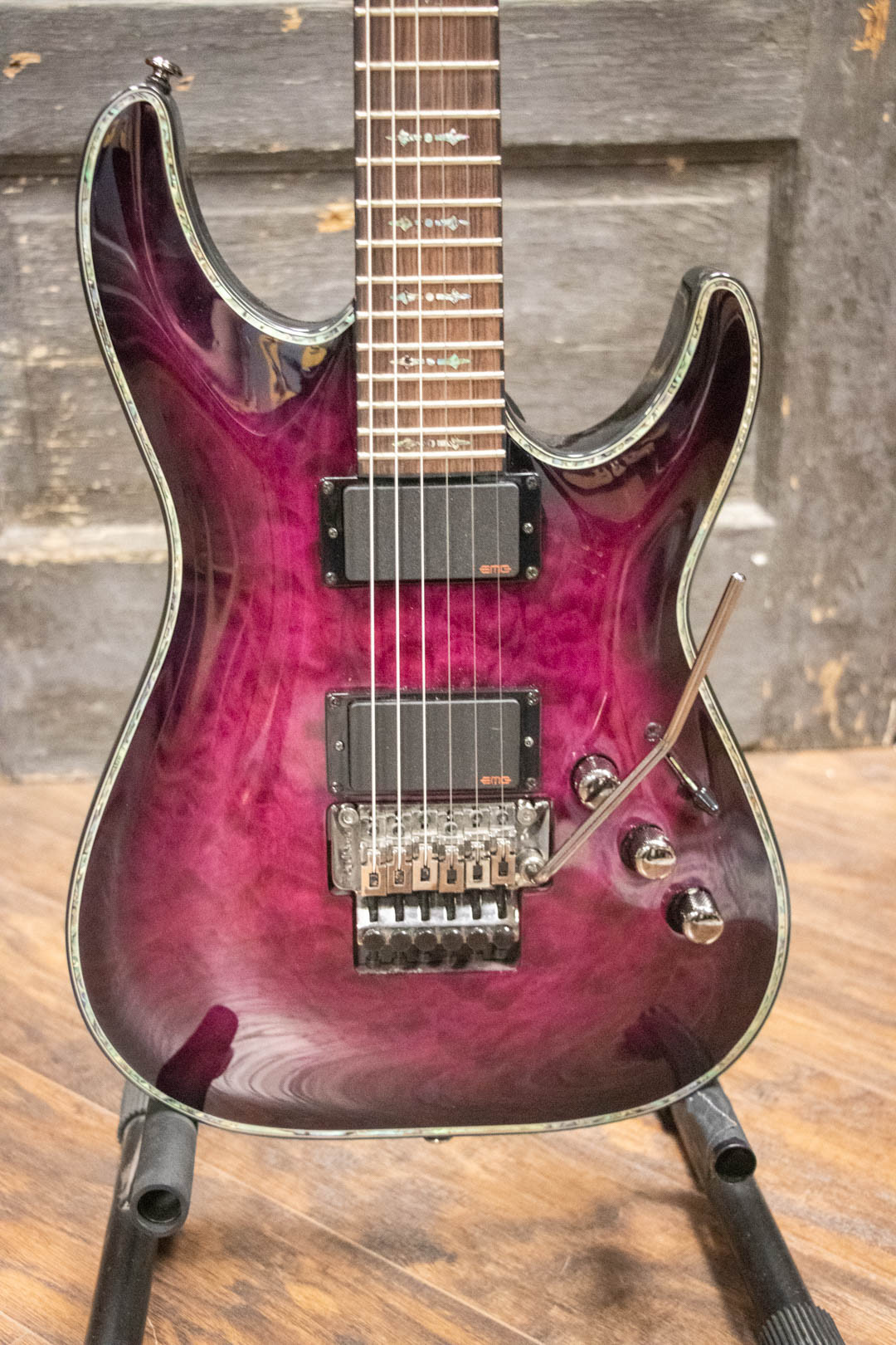 Schecter Hellraiser C-1 FR Trans Purple Burst Electric Guitar at No ...
