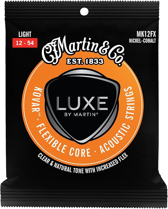 Martin Luxe Kovar Flexible Core Acoustic Strings for Clear Tone and ...