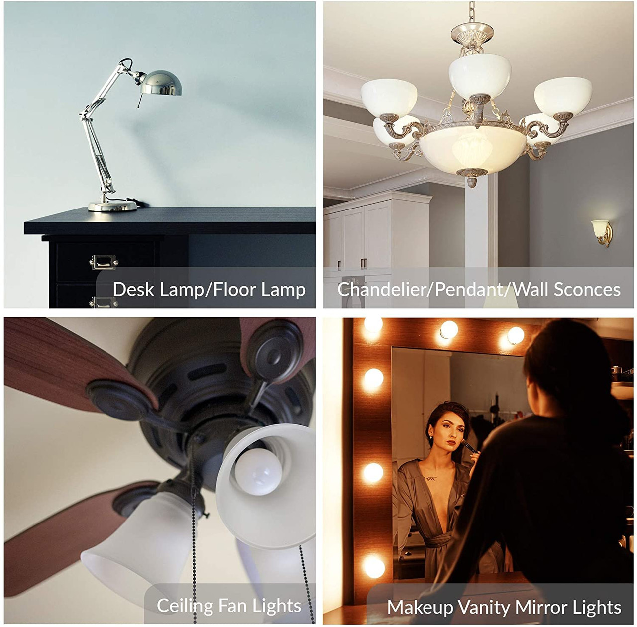 Simba Lighting® Decorative Globe G16.5 Round Bulb 40W E12 Candelabra ...