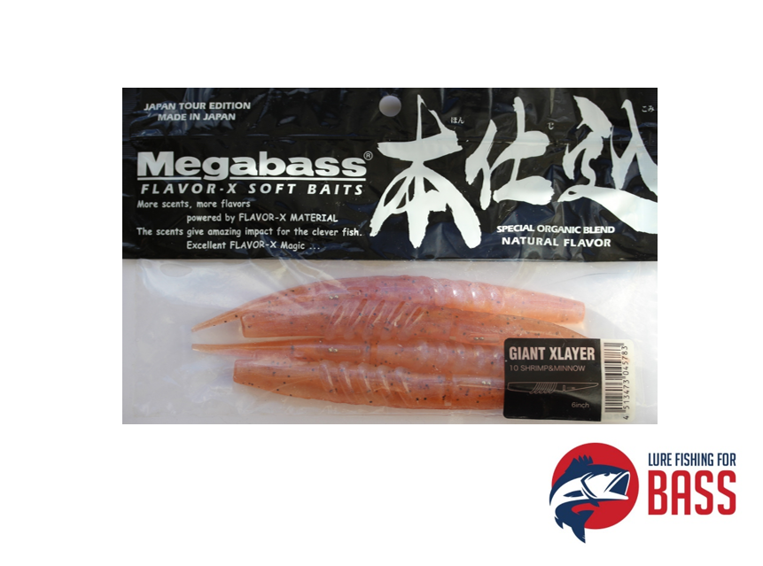 Megabass Giant Xlayer 6 inch Shrimp - Lure Fishing for Bass