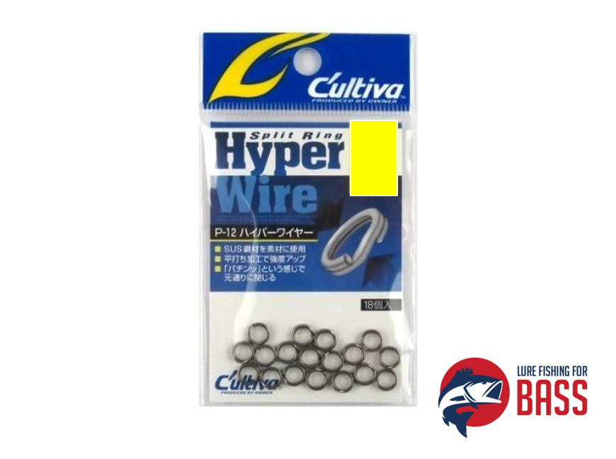 Owner Cultiva Hyper Wire Split Rings #3 46lb - Lure Fishing for Bass