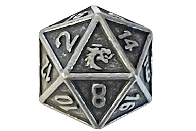 Old School DnD RPG Metal d20: Dwarven Forged - Ancient Silver - Old ...