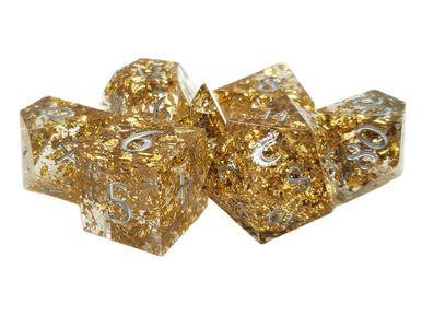 Dice: Sharp Edged 7-Piece Dice Set - Precious Metals | OSD
