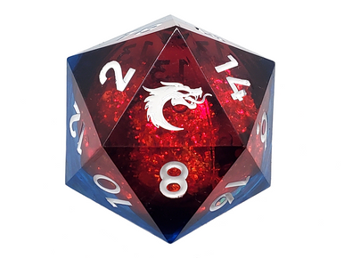 Old School Dice: Sharp Edged 35mm D20 - Liquid Infused - Space Nebula ...