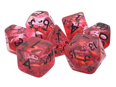 Old School 7 Piece DnD RPG Dice Set: Infused - Dragon Eye - Red - Old ...
