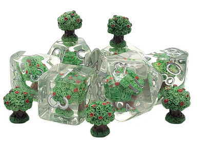 Old School 7 Piece DnD RPG Dice Set: Infused - Apple Tree - Old School ...
