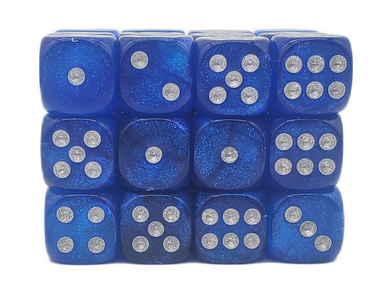 Old School 36ct 12mm D6 Dice Set: Galaxy - Blue Shimmer - Old School ...