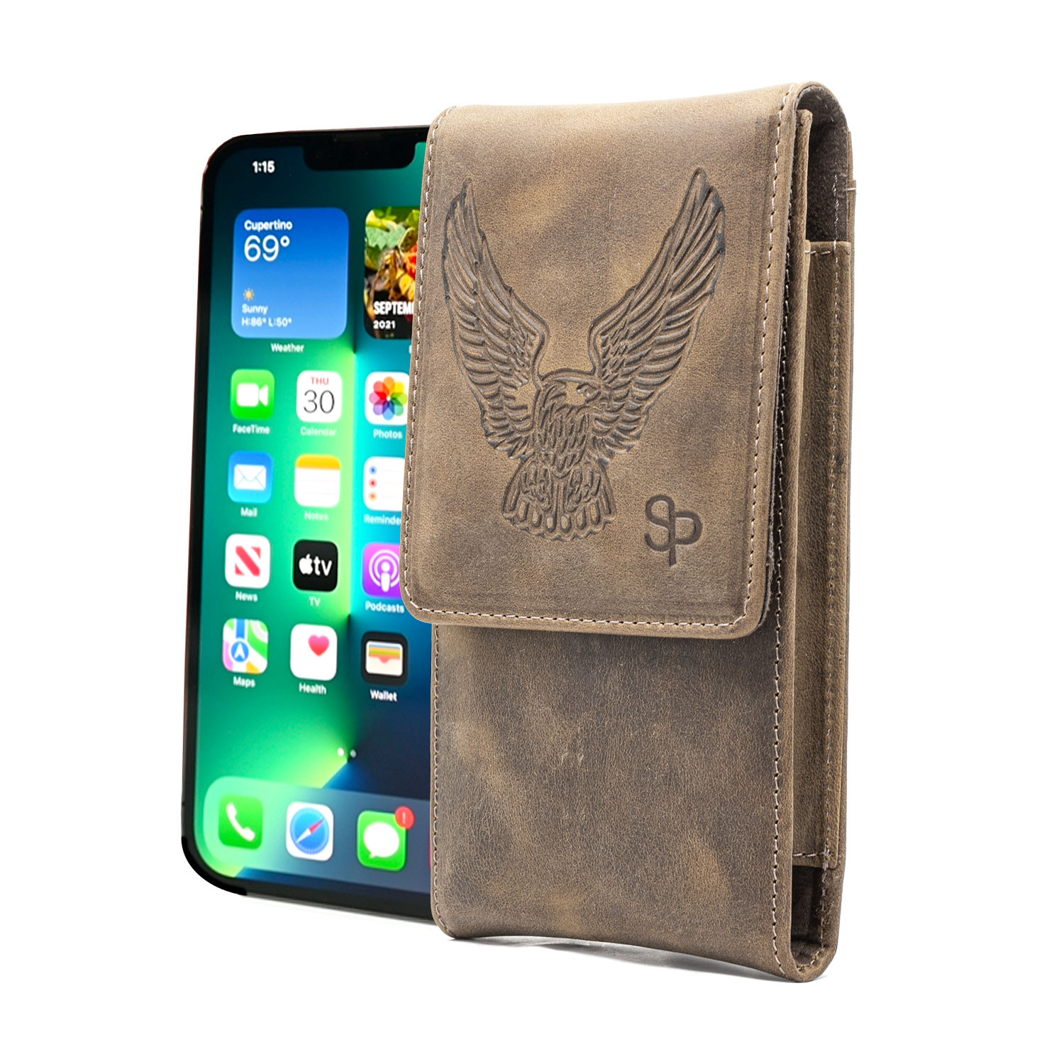 Brown Leather Freedom Series Cell Phone Case - Sneaky Pete Holsters Inc