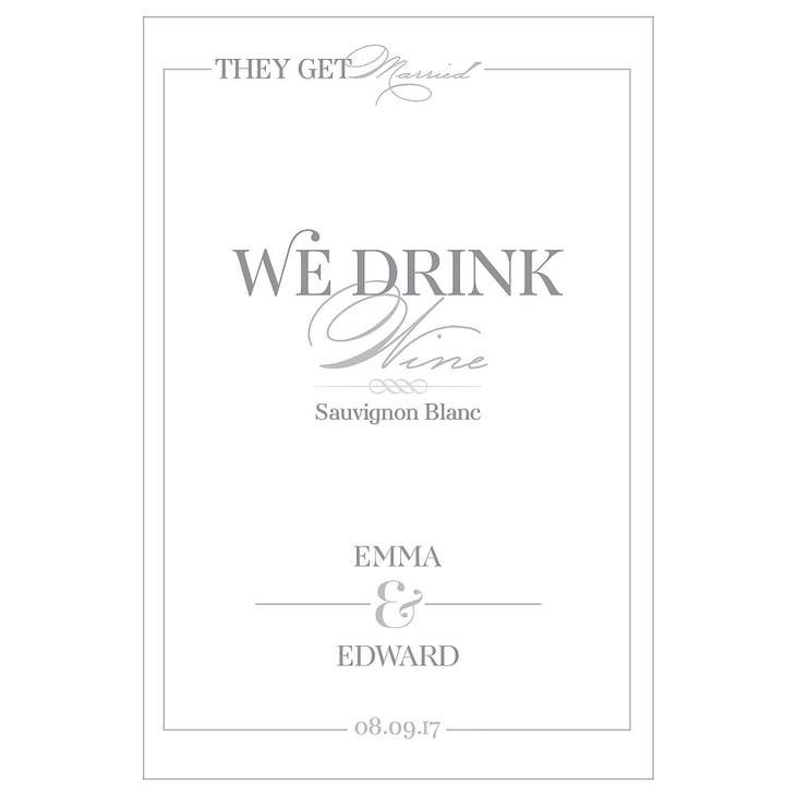 Personalized Wine Bottle Labels - Classic Script