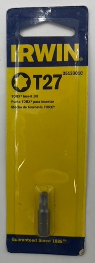 Irwin 3513301C Torx Insert Bit T27 x 1 inch - 1 pack - Hartmann Variety