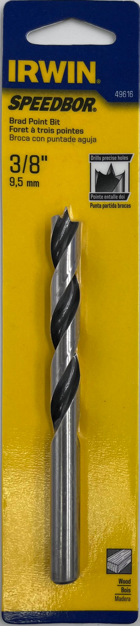 Irwin Tools 49616 Brad Point Drill Bit, 3/8" - Hartmann Variety
