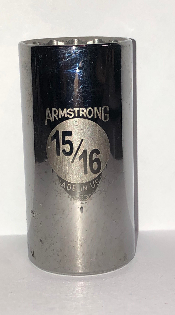 Armstrong 11-330 15/16-Inch, 12 Point, 3/8-Inch Drive SAE Deep Socket ...