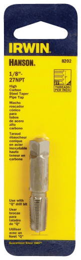 Irwin 8202 1/8" 27 NPT Steel Thread Pipe Plug Tap - Hartmann Variety