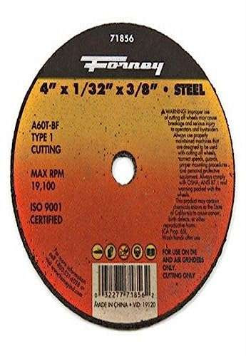 Forney 71856 Cut-Off Wheel with 3/8-Inch Arbor, Metal Type 1, A60T-BF ...