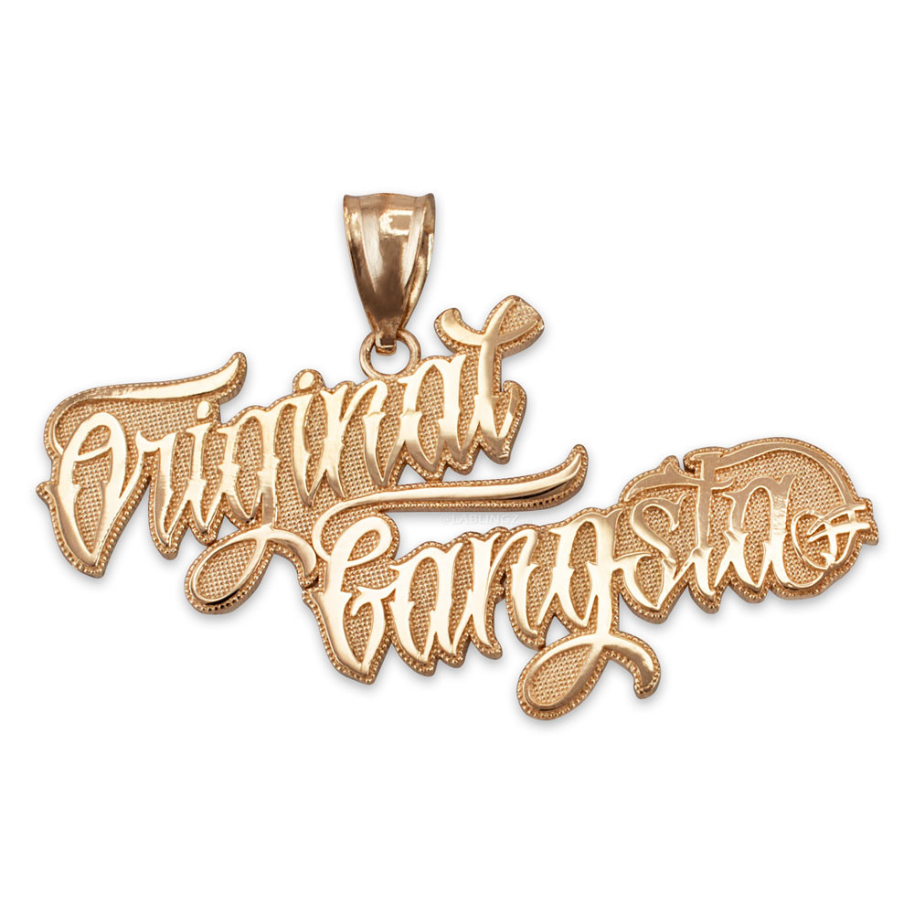 ORIGINAL GANGSTA Hip-Hop Pendant in Yellow Gold