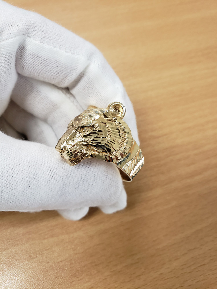 Mens DC Gold Tiger Ring