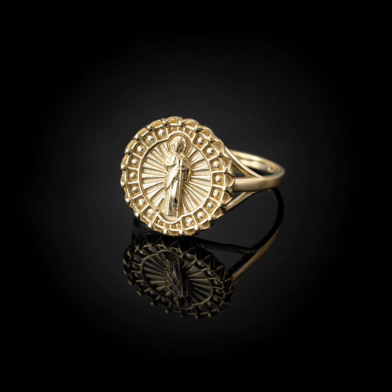 Gold Saint Jude Women's Ring | Timeless Style & Spiritual Symbolism